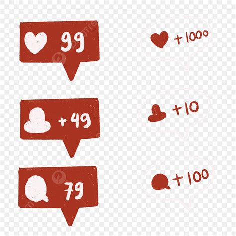 Instagram 좋아하는 손으로 그린 인스 타 그램 Instagram 좋아하는 소셜 미디어 아이콘 Png 일러스트 및