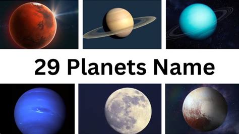 Names Of Solar System Planets In English