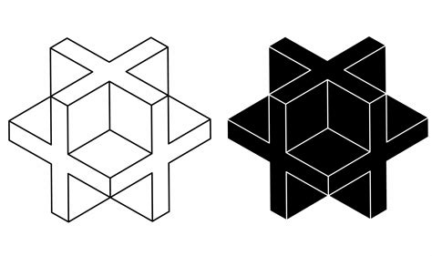 Outline Silhouette 3d Cube Plus Logo Set Isolated On White Background 14393251 Vector Art At