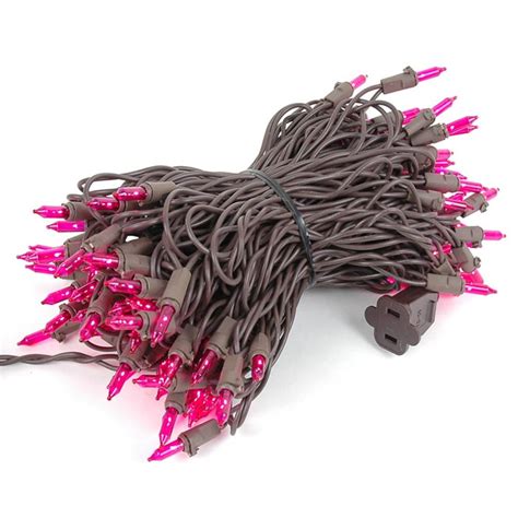 Novelty Lights Pink 100 Light Incandescent Mini Christmas String Lights