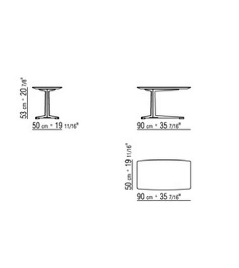 Fly Rectangular Small Table Flexform Miliashop