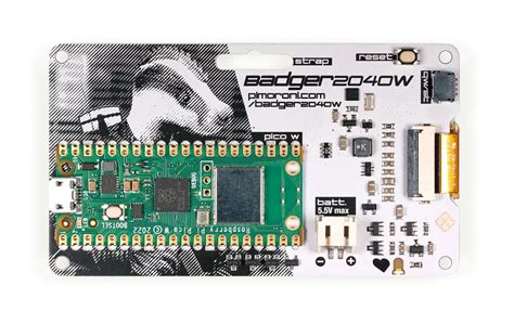 badger 2040 w e paper display gets wifi and bluetooth with raspberry pi
