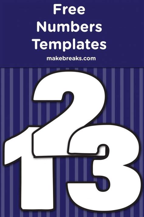 Free Printable Bold Number Templates Artofit