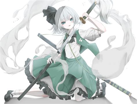 Tqg Konpaku Youmu Konpaku Youmu Ghost Touhou Absurdres Highres Girl Black Bow