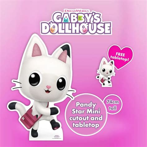 Pandy Paws Dreamworks Gabbys Dollhouse Small Mini Cardboard Cutout Standee Cutouts And