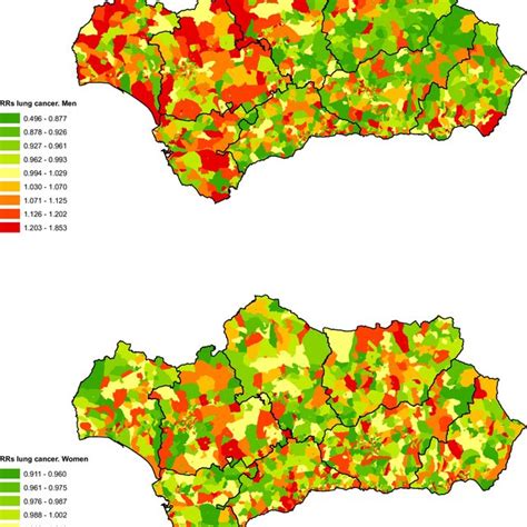Spatial Distribution Of Lung Cancer Mortality By Census Tract And Sex