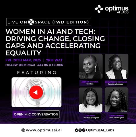 Optimusailabs Techforequality Breakingbarriers Womenintech Iwd2025… Optimus Ai Labs