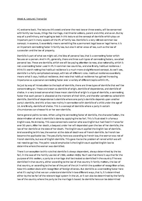 Week 6 Lecture 1 Transcript Week 6 Lecture1 Transcript Hi Welcome Back The Lectures This