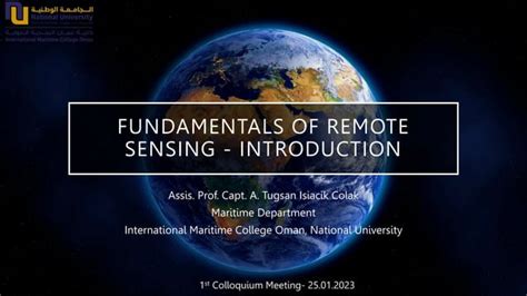 Fundamentals Of Remote Sensing Introduction Pptx