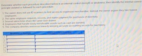 Solved Determine Whether Each Procedure Described Below Is Chegg