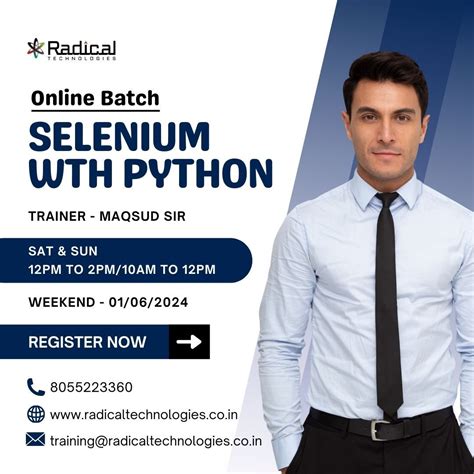 radical technologies india on linkedin selenium with python online project oriented training on