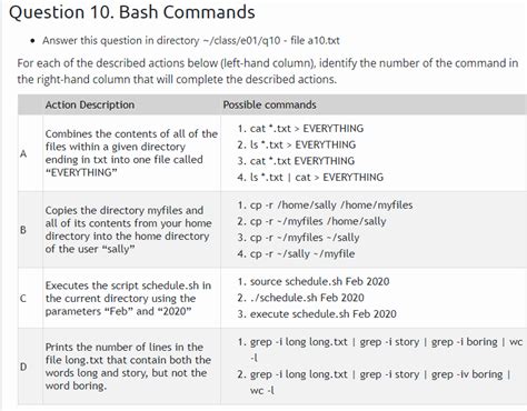 Solved Question Bash Commands Answer This Question In Chegg