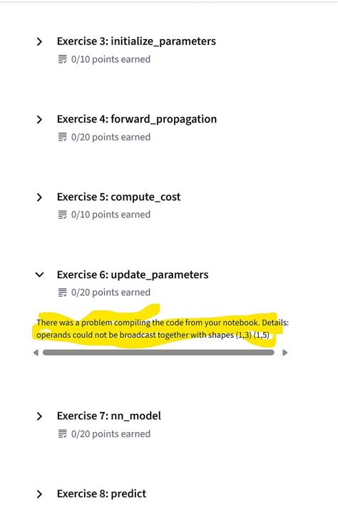 Subject Exercise 6 Shape Mismatch Error During Grading Calculus For Machine Learning And