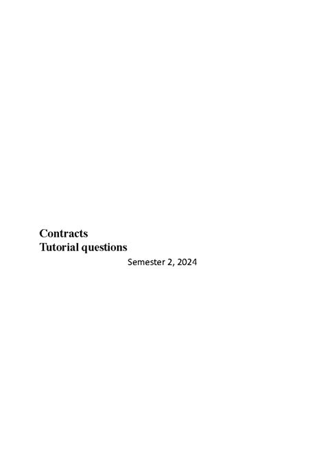 tute 4 week 8 at2 questions for tutorial presentations contracts
