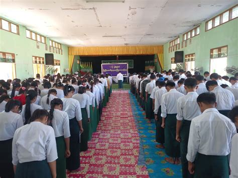 လှိုင်းဘွဲမြို့ အခြေခံပညာအထက်တန်းကျောင်း၌ ၇၆ နှစ်မြောက် ပြည်ထောင်စုနေ့အထိမ်းအမှတ် အကြိုဟောပြောပ