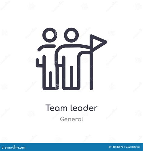 Team Leader Outline Icon Isolated Line Vector Illustration From General Collection Stock Vector
