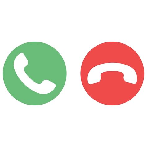 Premium Vector Answer And Decline Phone Call Buttons Isolated On White Background