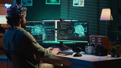 Computer Scientist Develops Ai Experiment Inserting His Persona Into Cyberspace Stock Footage