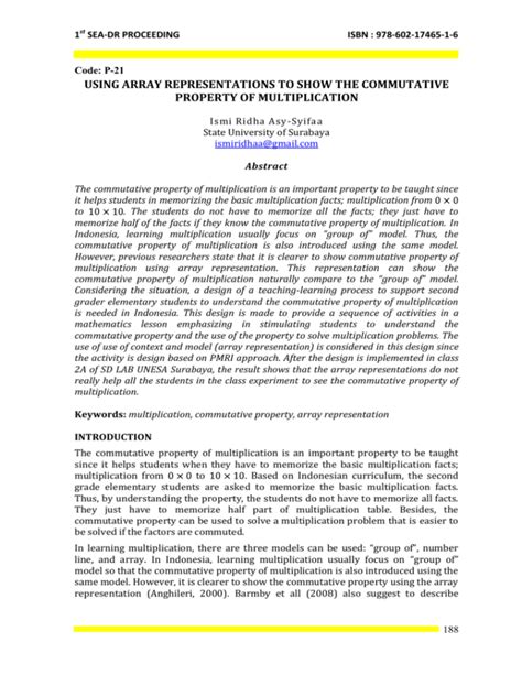 Commutative Property