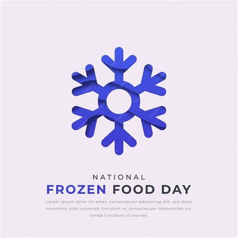 Premium Vector National Frozen Food Day Paper Cut Style Vector Design Illustration For