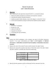 Week 4 Lab 1 Series Resonance ELVIS OG 1 Docx Electric Circuits Lab Lab 7 Series Resonance