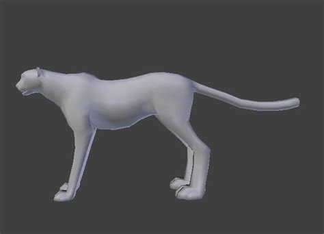 Cheetah Base Model 3d Model 35 Blend 3ds Obj Fbx Free3d