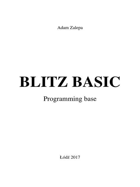 Adamzalepa Blitzbasic English Pdf Computer File Programming