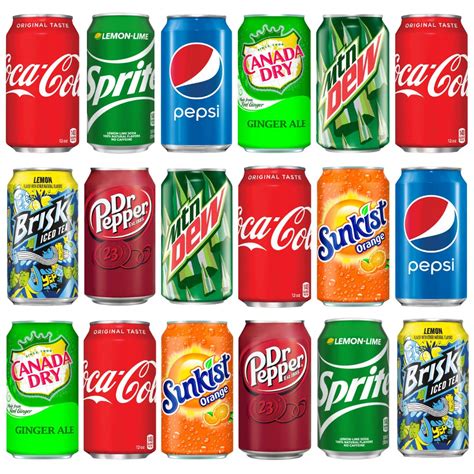 Buy Bragoo Soft Drink Assortment Cola Sprite Ain Dew Dr Pepper Sunkist Canada Dry