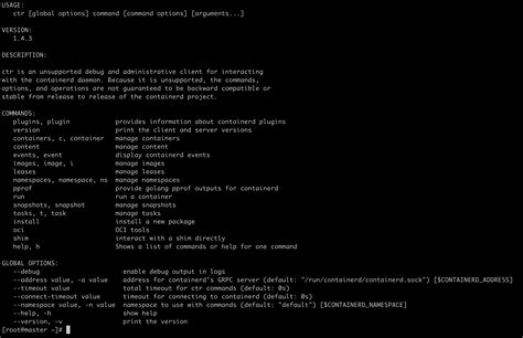 Containerd命令ctrcrictl Wghdrs Blog
