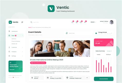 Ventic Event Ticketing Admin UI Peterdraw Studio