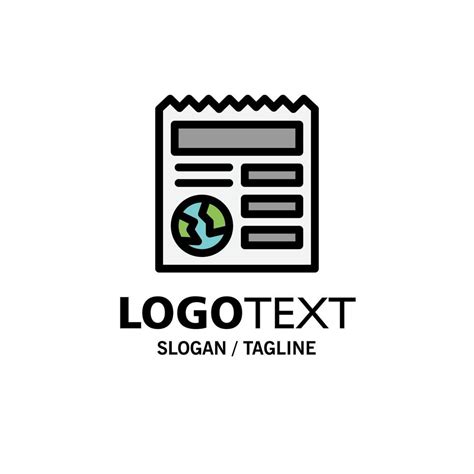 Basic Document Globe Ui Business Logo Template Flat Color 14875044 Vector Art At Vecteezy