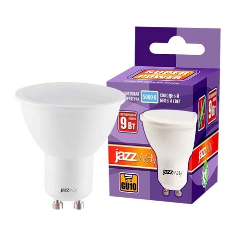 Светодиодная лампа Jazzway Pled Sp 9Вт Par16 Gu10 5000k холодный белый Gu10 820лм 230В 50Гц