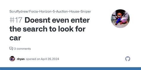 Doesnt Even Enter The Search To Look For Car · Issue 17 · Scruffydrewforza Horizon 5 Auction
