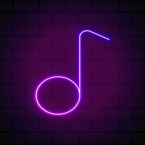 Premium Vector Glowing Neon Music Note Icon Colorful Music Sign Glowing Neon Vector Illustration