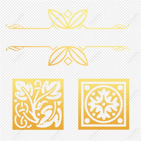 황금 클래식 장식 테두리 패턴 Png 일러스트 무료 다운로드 Lovepik