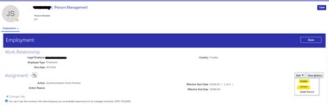 Difference Of Edit And Correct In Person Management — Cloud Customer Connect