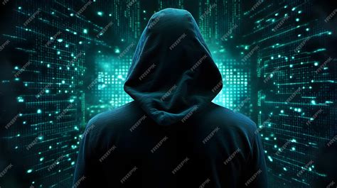 premium ai image hacker breaching computer network security