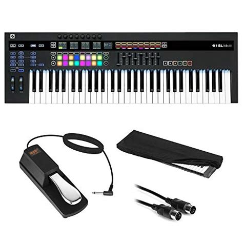 Novation SL MkIII 61 Note MIDI CV Keyboard Controller Sequencer With Sustain Pedal Piano Style
