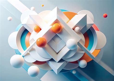 Dynamic Abstract Geometric Background Vibrant Circles Intertwined With White Shapes For Modern