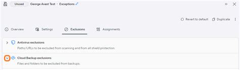 Configuring Cloud Backup Exclusions