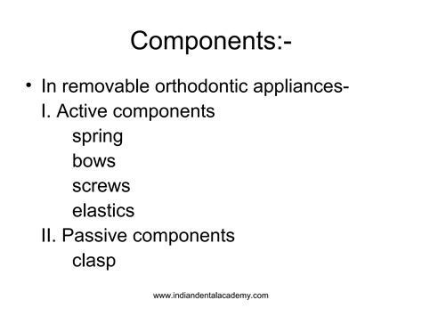 Removable Appliances And Its Classification 1 Certified Fixed
