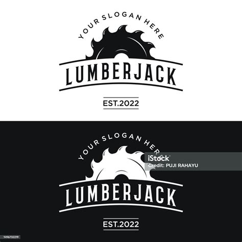 Wood는 빈티지 목공 도구로 프리미엄 로고 템플릿 디자인을 보았습니다 사업 목공 벌목꾼 상표 기장을 위한 로고 건설 산업에 대한 스톡 벡터 아트 및 기타 이미지 Istock