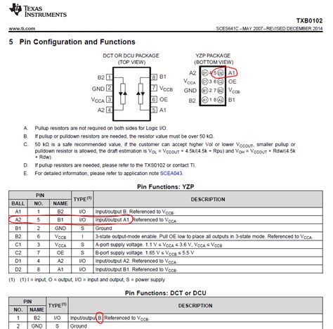 Problem With TXB0102 Pinout Logic Forum Logic TI E2E Support Forums