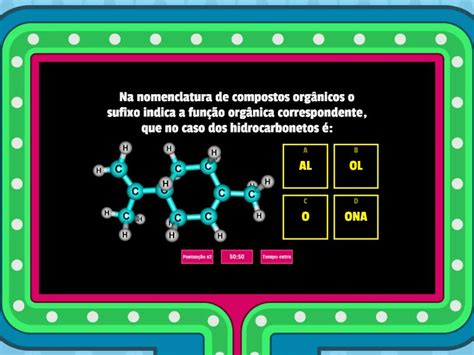 Hidrocarbonetos Ramificados Gabriela Ortiz 3°4 Gameshow Quiz