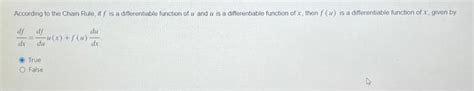 solved according to the chain rule if f is a differentiable