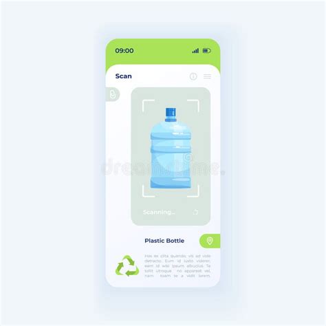Recycling Application Smartphone Interface Vector Template Stock Vector Illustration Of