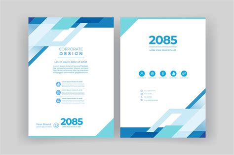 브로셔 연례 보고서 잡지 기업 프레젠테이션 전단지 레이아웃에 대한 책 표지 템플릿 프리미엄 벡터