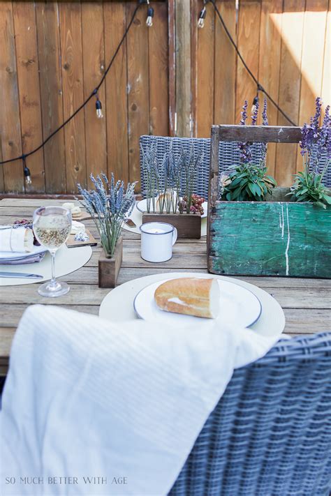 Lavender Outdoor Summer Table Setting So Much Better With Age
