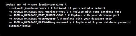 Docker Bitnami Joomla Deployment Steps