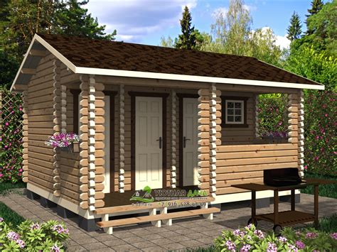 Купить недорого садовый домик 5,0х4,0 м «Классический» из бруса с ...